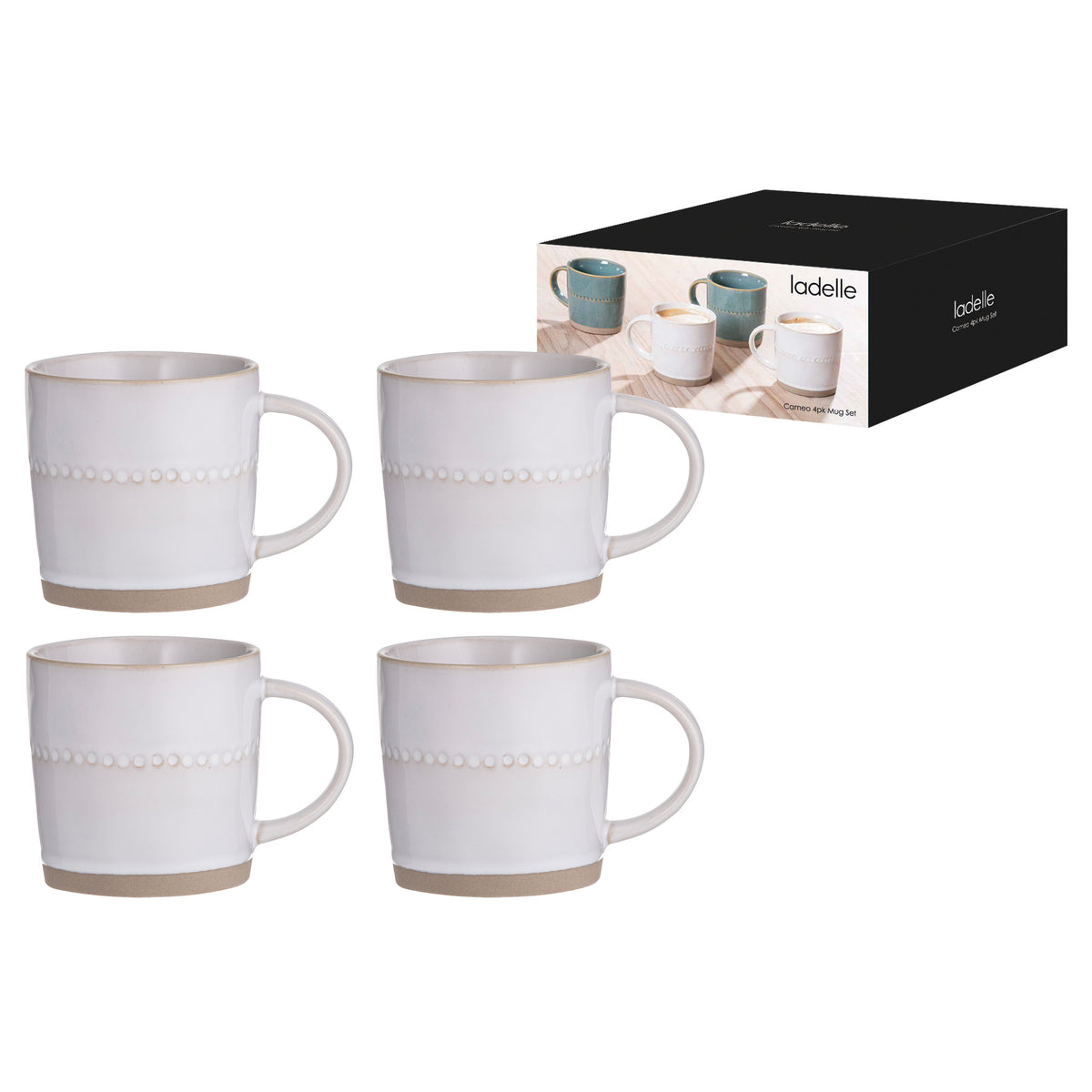 Cameo Ivory 4pk Mug Set – Ladelle