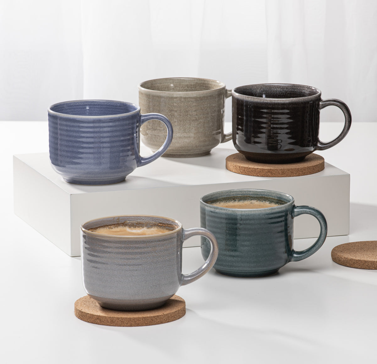 Melange Charcoal Mug & Coaster Set – Ladelle