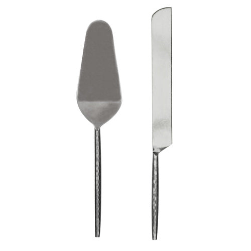 Hammered 2pc Silver Cake Server Set – Ladelle