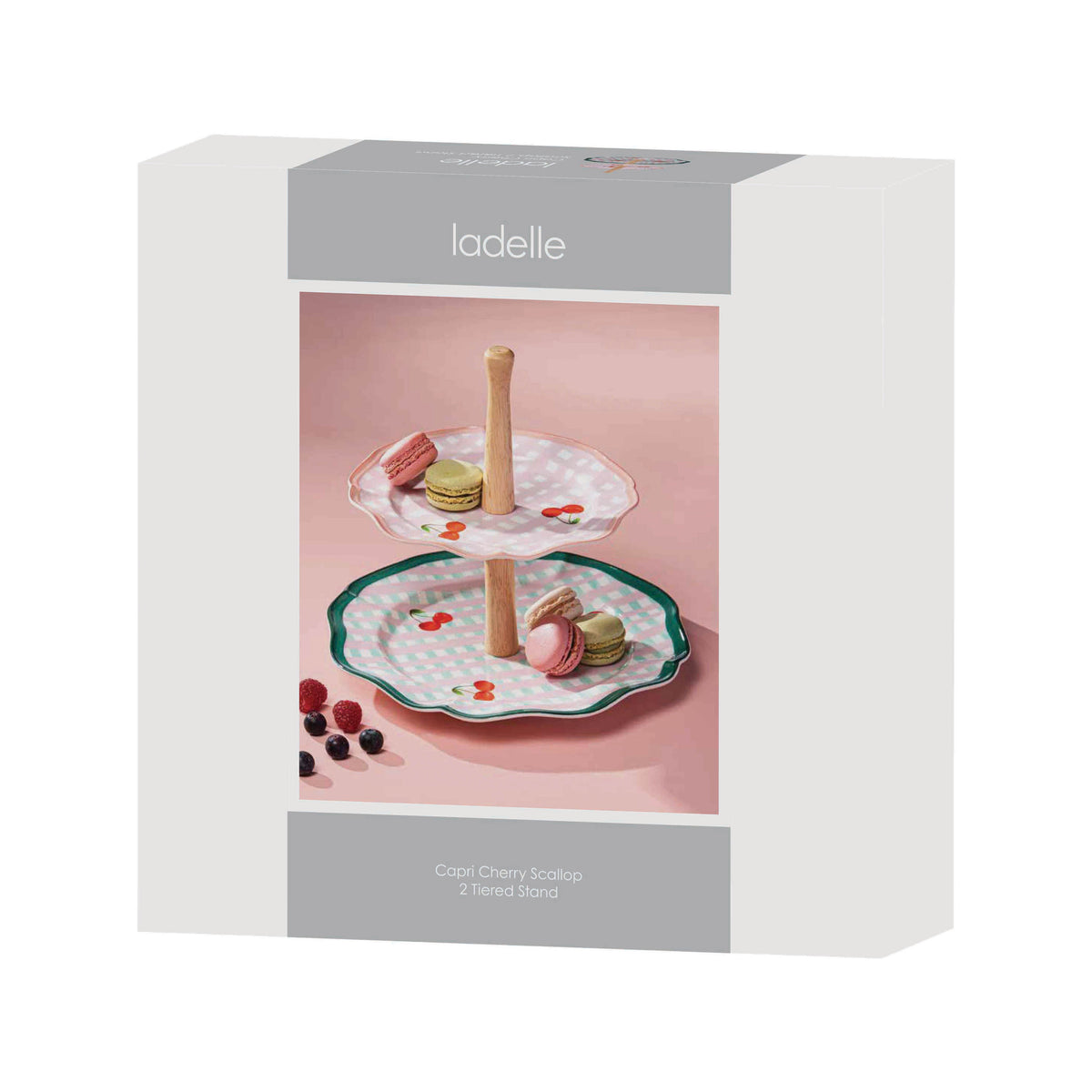 Capri Cherry Scallop 2 Tier Stand – Ladelle